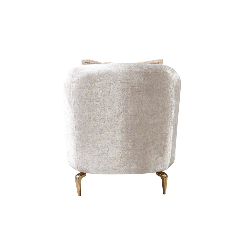 Santana Ivory Velvet Chair – Nova Furniture