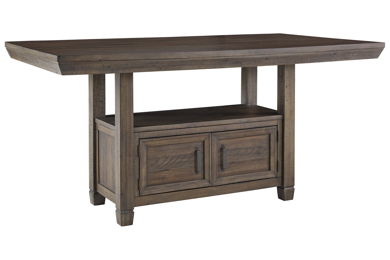 Johurst Grayish Brown Counter Height Dining Table - Nova Furniture